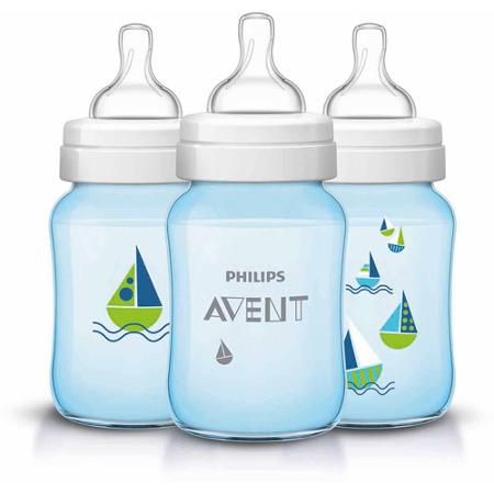 Philips AVENT Classic 9oz – Blue Deco Sailboat – Cozy Baby