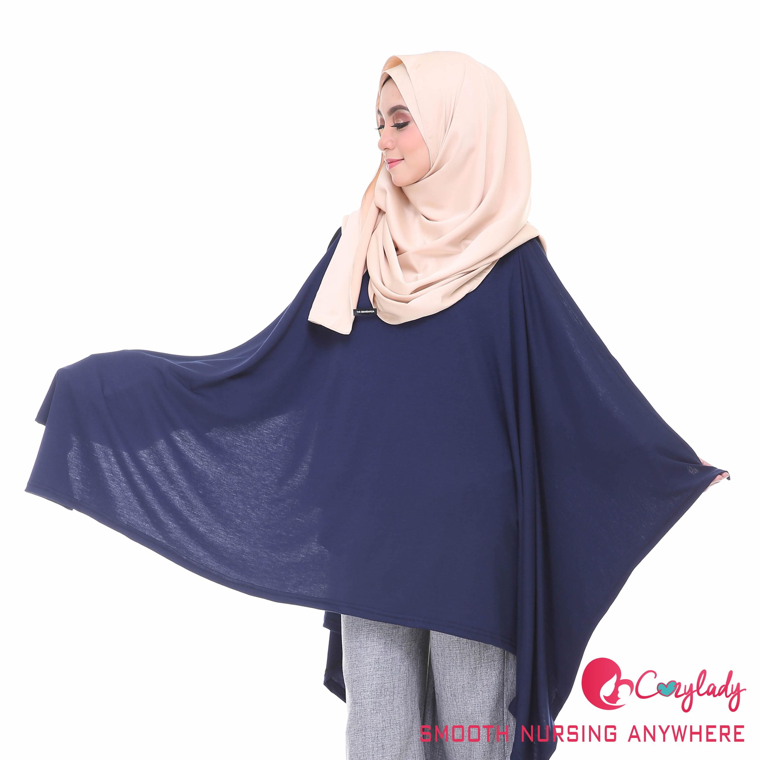 Nursing Cape – Dark Blue – Cozy Baby