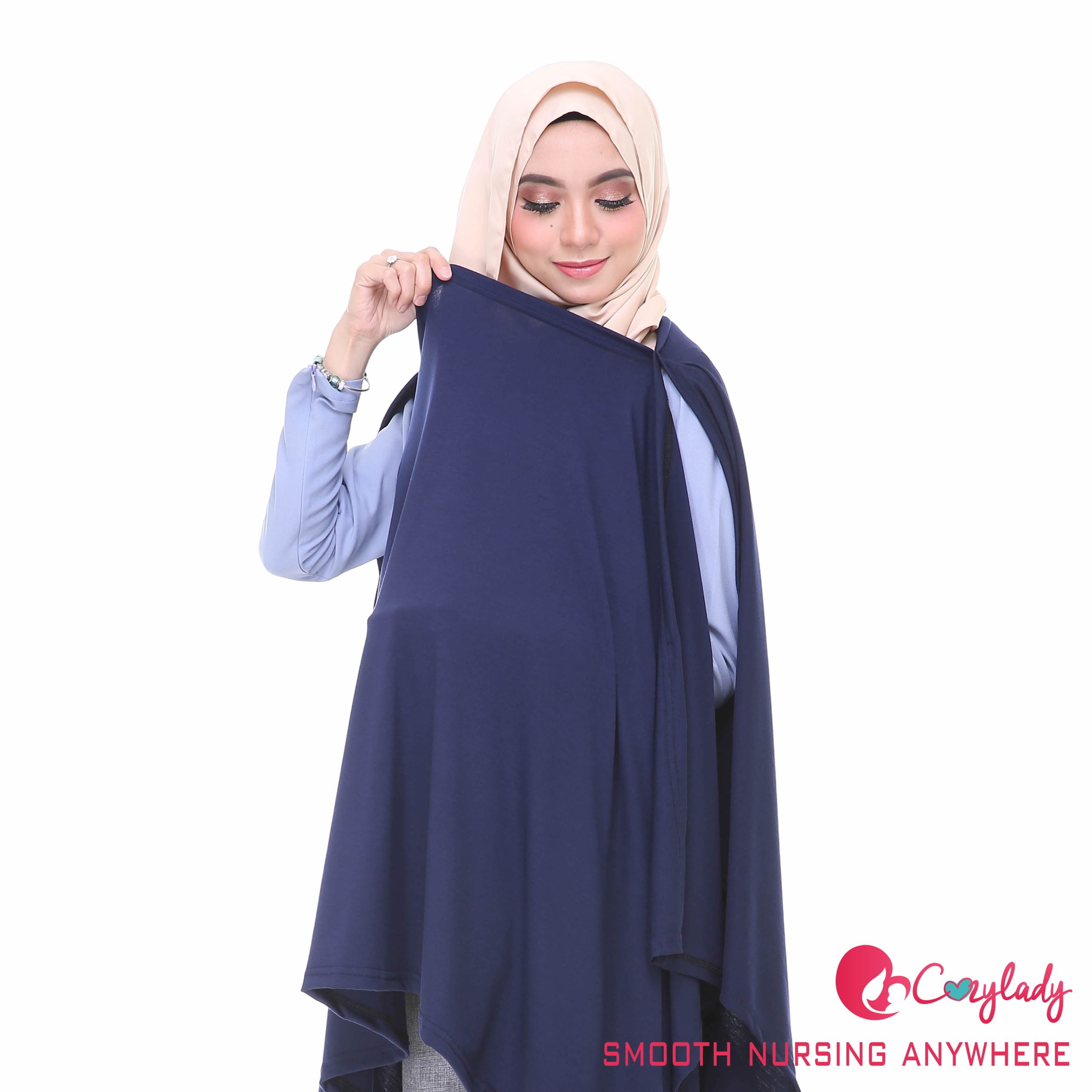 Nursing Cape – Dark Blue – Cozy Baby