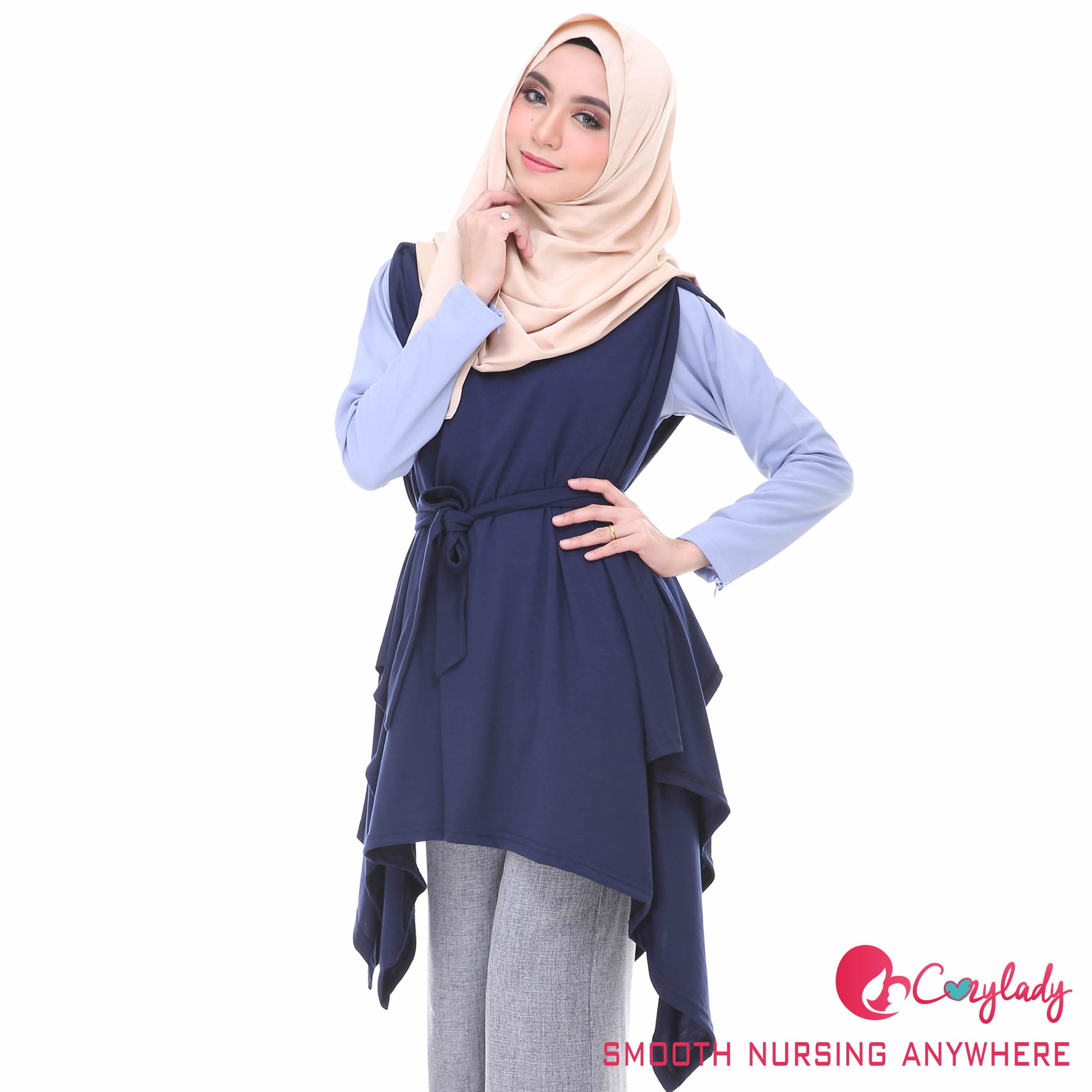 Nursing Cape – Dark Blue – Cozy Baby